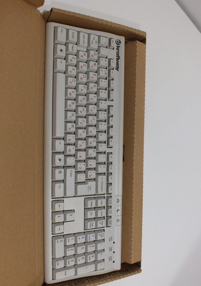 Клавиатура Kraftway Chicony KB-9810 PS/2 белая. купить на OZON по низкой цене (1783664722)