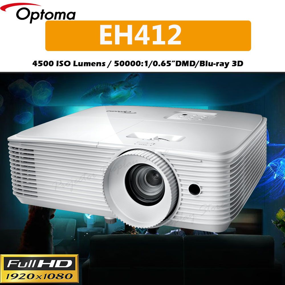 Optoma Проектор EH412, DLP, белый купить на OZON по низкой цене ...