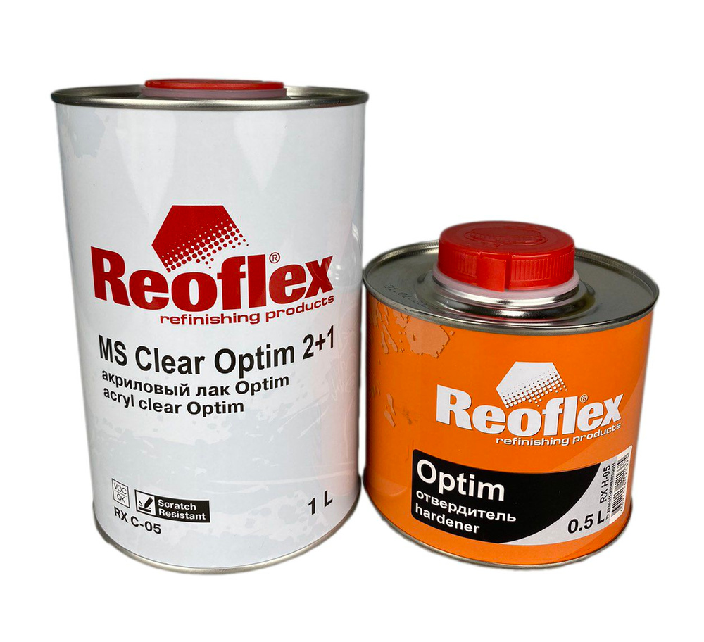 Лак Reoflex 2К МS Clear Optim 2+1 акриловый 1,0л с отвердителем Optim 0,5л купить на OZON по ...