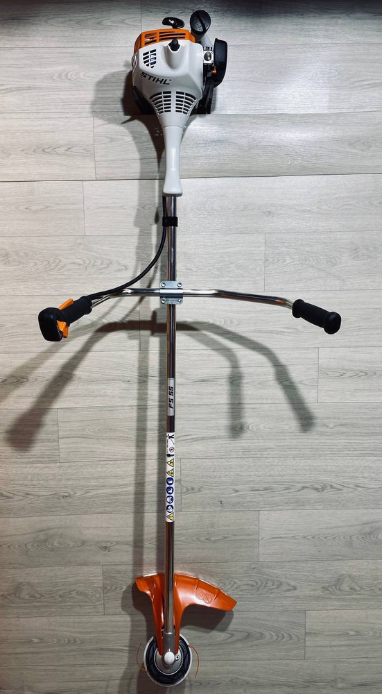 Триммер бензиновый STIHL FS - 55 с ножем купить на OZON по низкой цене ...