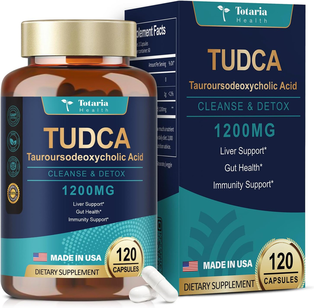 Totaria TUDCA Supplement 1200mg, 120 капсул из США, доставка почтой ...