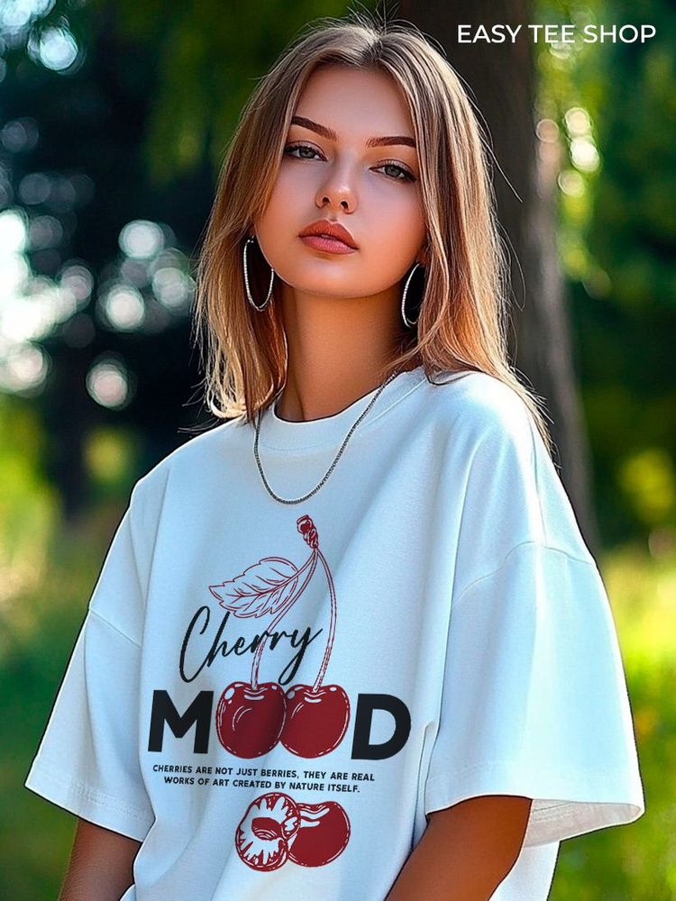 Футболка Женский Easy tee белый, размер 46, 48 Хлопок прямой Повседневный Россия купить c ...