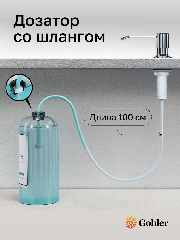 Дозатор для жидкого мыла и моющего средства на кухню Gohler G401-1 ...