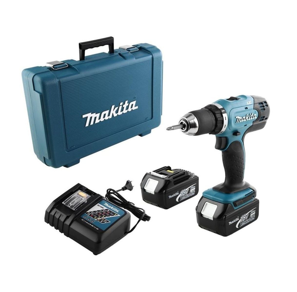 Аккумуляторная дрель-шуруповерт Makita DDF453RFE 18В LXT 42Нм (2АКБ 3Ач ...