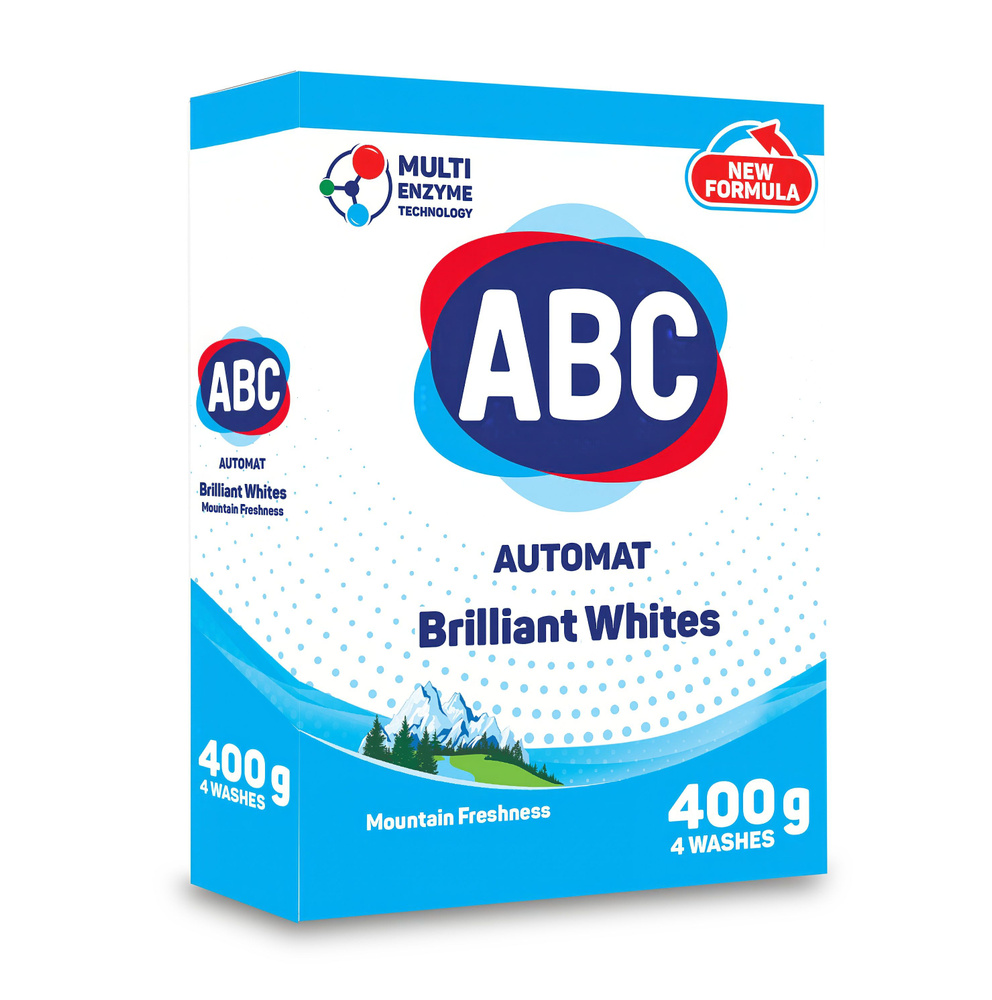 Порошок ABC Automat Горная свежесть для стирки белого белья, 400 г ...