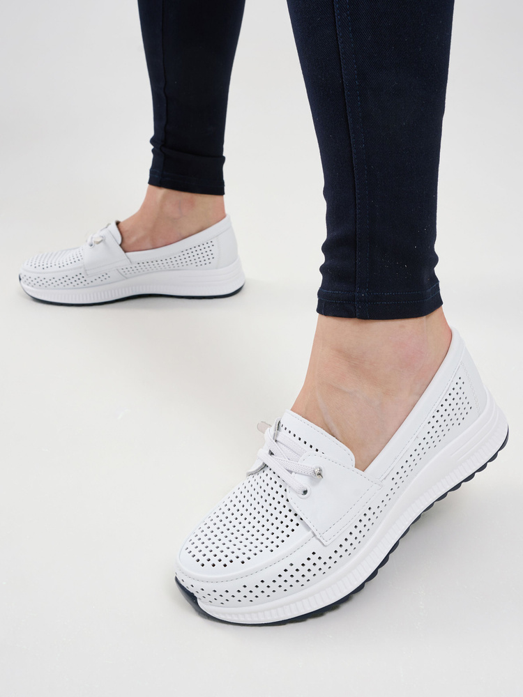 Туфли Женский Madella Кожа, размер 40 Стандартный низкий (до 4 см) G Россия Без застёжки Мягкая ...