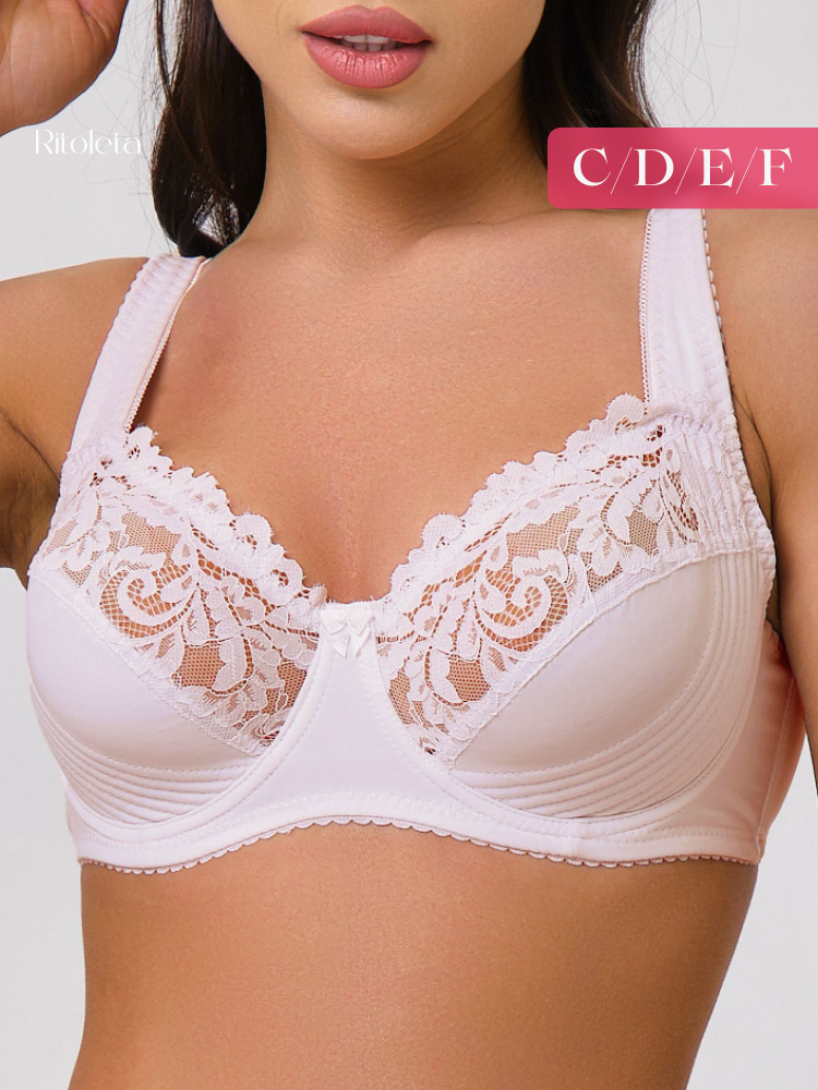 Бюстгальтер Женский Ritoleta мягкая чашка на каркасе, на косточках, размер 85C лиловый Нейлон ...