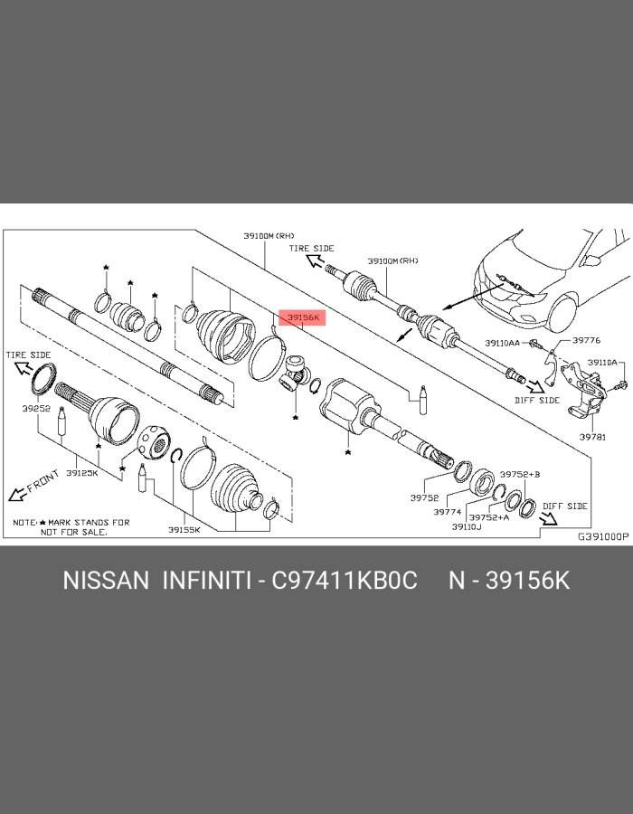 Пыльник шруса nissan Nissan C9741-1KB0C купить на OZON по низкой цене ...