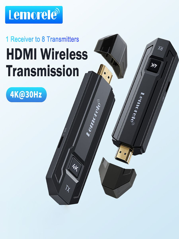 Lemorele P50,Беспроводной приемник передатчик HDMI,дисплей 4K ...