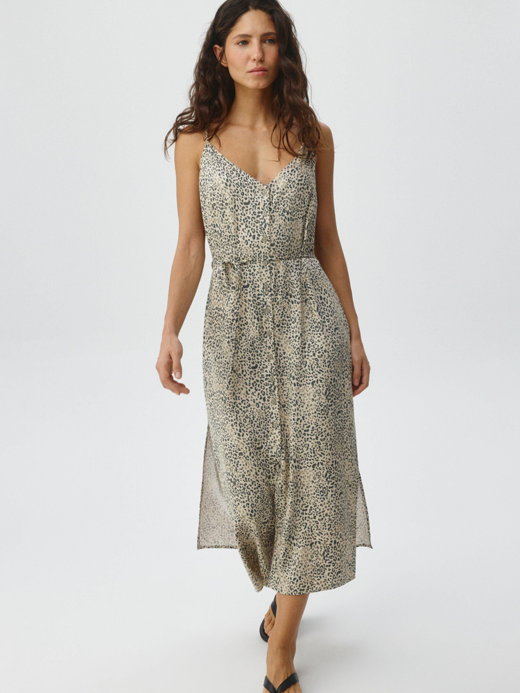 Платье Женский SELA бежевый Повседневный, размер 50 купить c доставкой на OZON по низкой цене ...