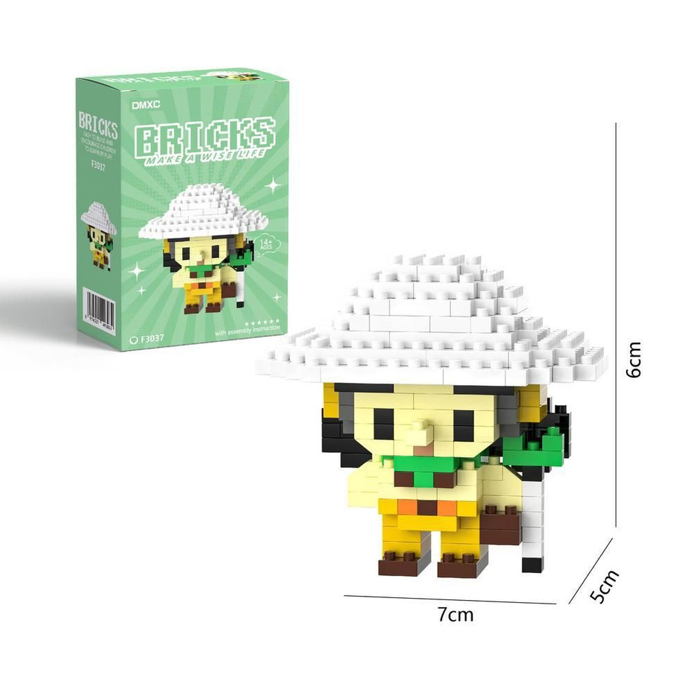 3д конструктор из миниблоков Bricks One Piece Луффи,6х6cm купить на ...