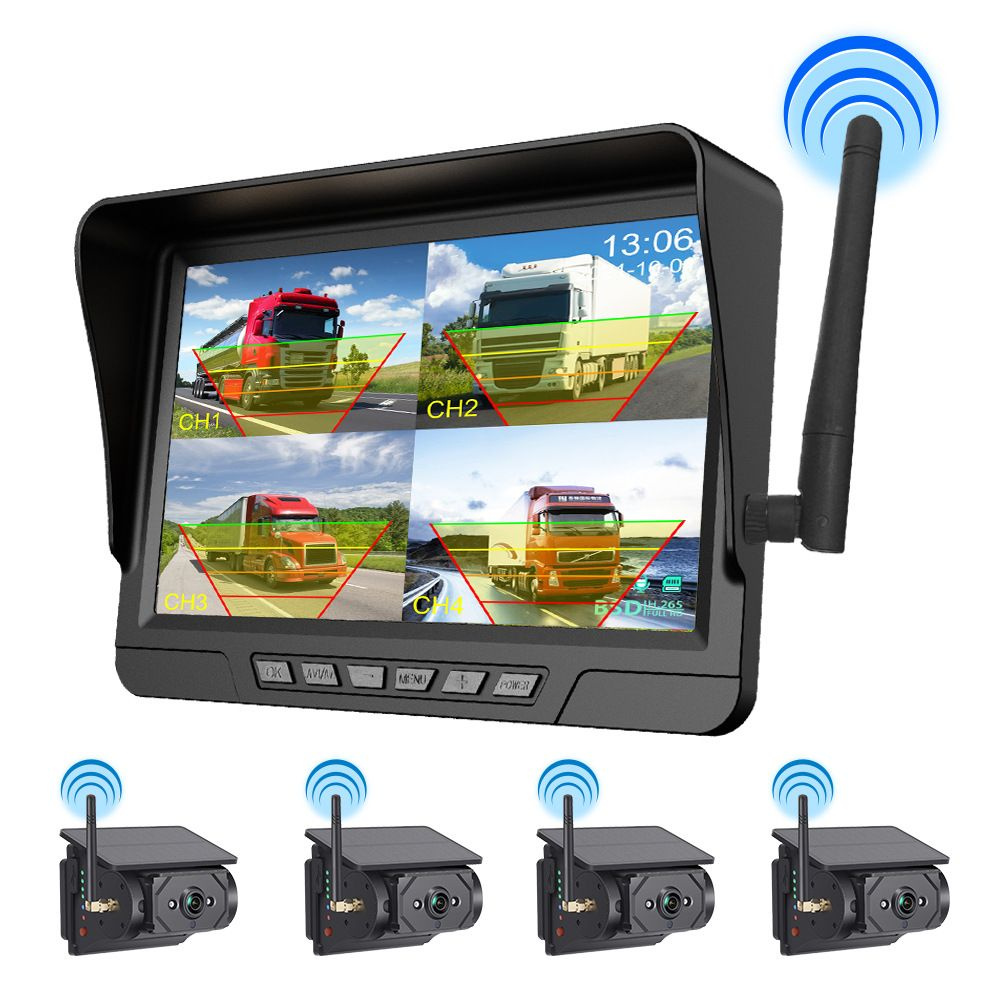 7" Монитор YPS-Q12-4 7-дюймовый беспроводной автомобильный монитор IP68 ...