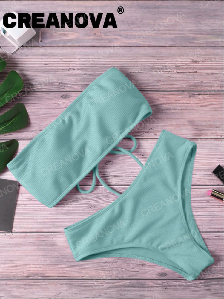 Купальник раздельный Женский CREANOVA синий, размер 44 купить c доставкой на OZON по низкой цене ...