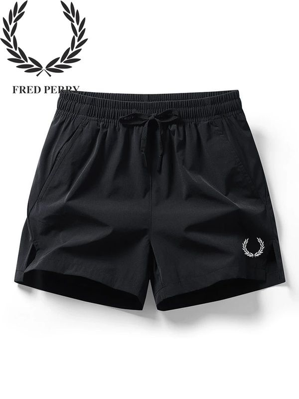 Шорты Мужской, Женский Fred Perry черный меланж, размер 50 Полиэстер ...