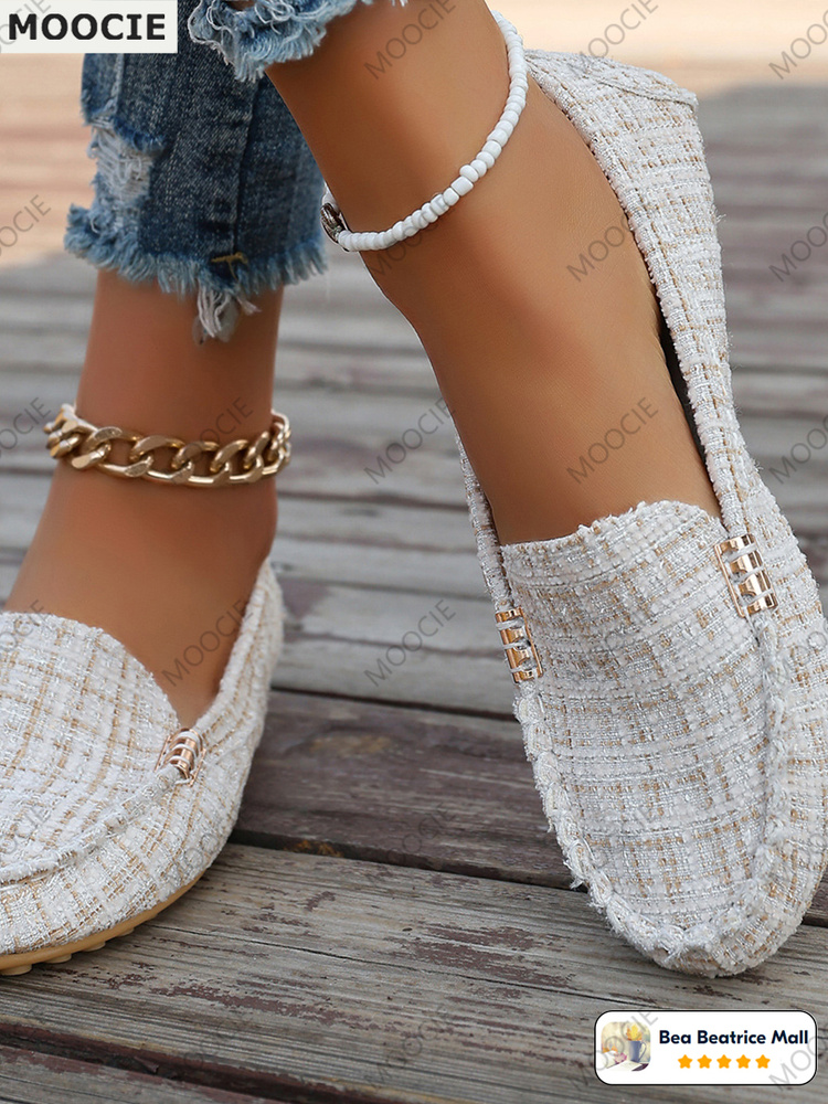 Мокасины Женский MOOCIE белый, размер 38 Без застёжки Демисезон купить ...