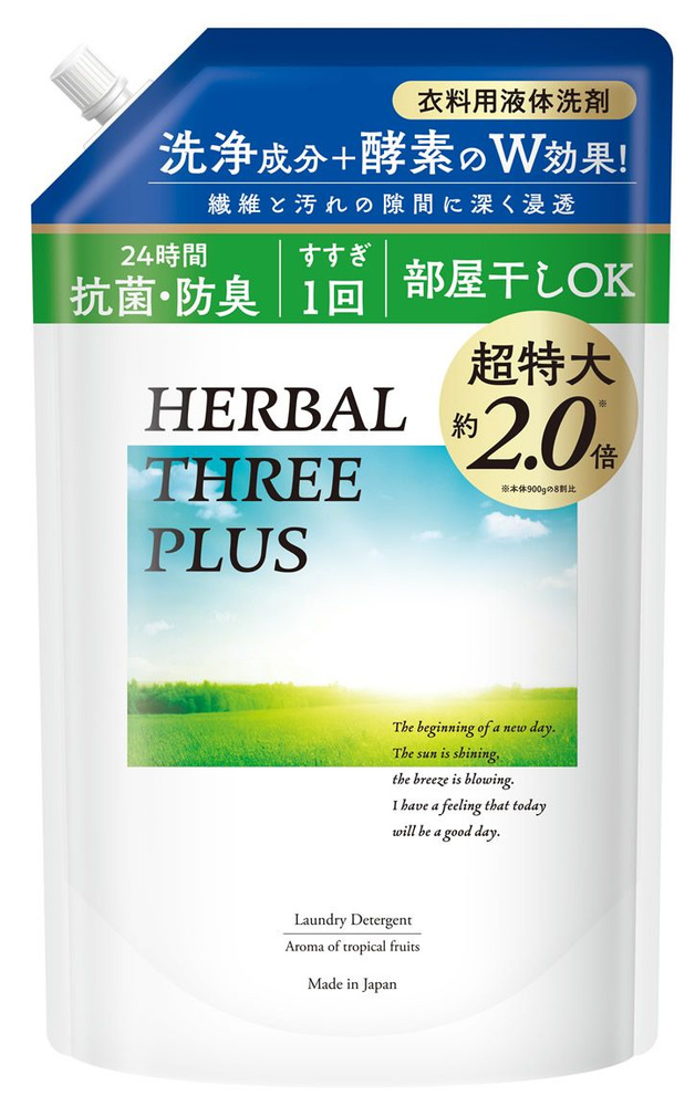 Mitsuei Гель для стирки Herbal Three PLUS с кондиционером аромат розы и ...