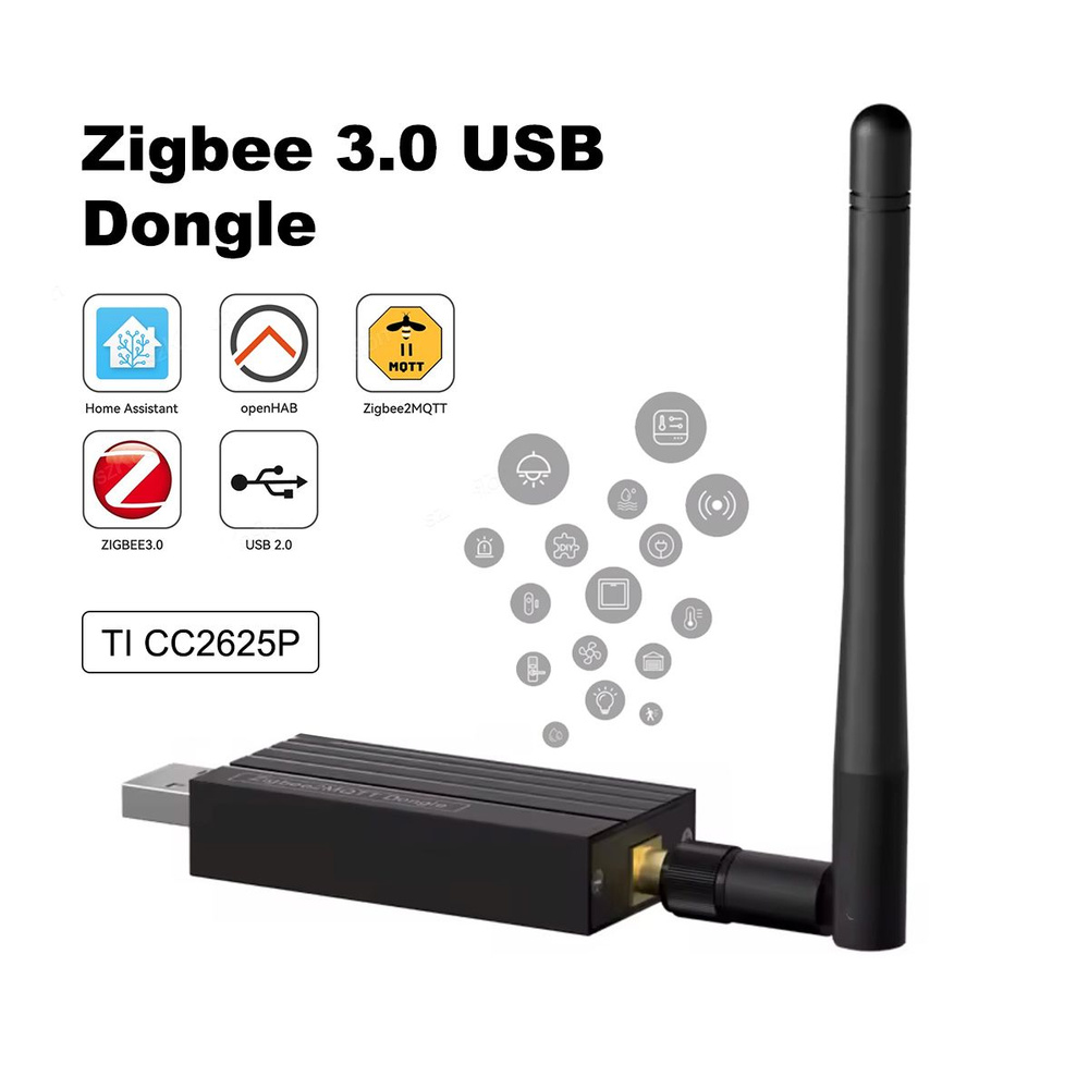 Стик Zigbee 3.0 USB Dongle, Zigbee2mqtt, home assistant купить на OZON по низкой цене (2774888412)