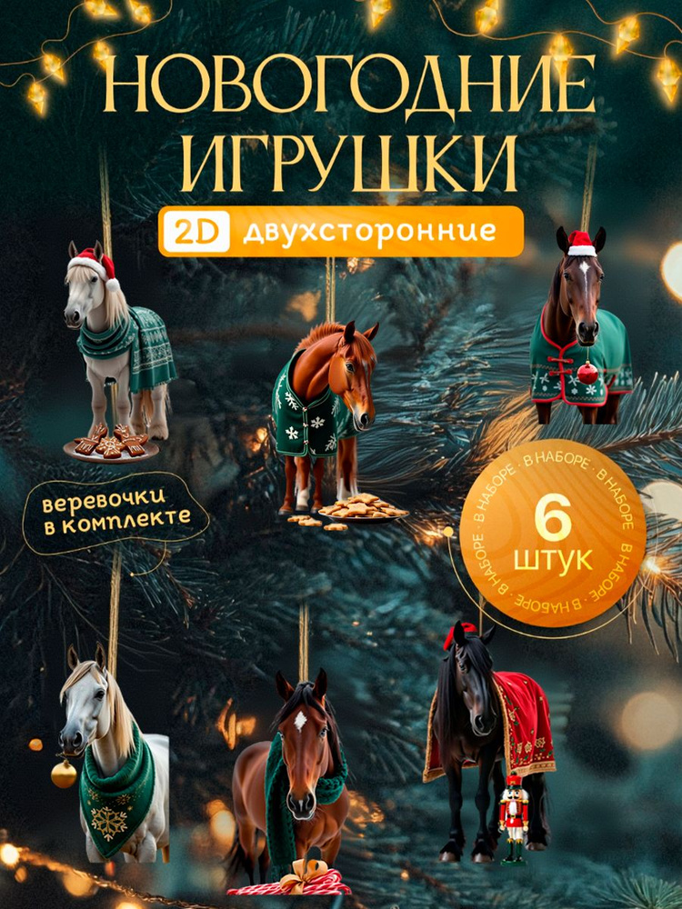 Елочные игрушки, игрушки на елку новогодние, 6 шт. купить c доставкой ...