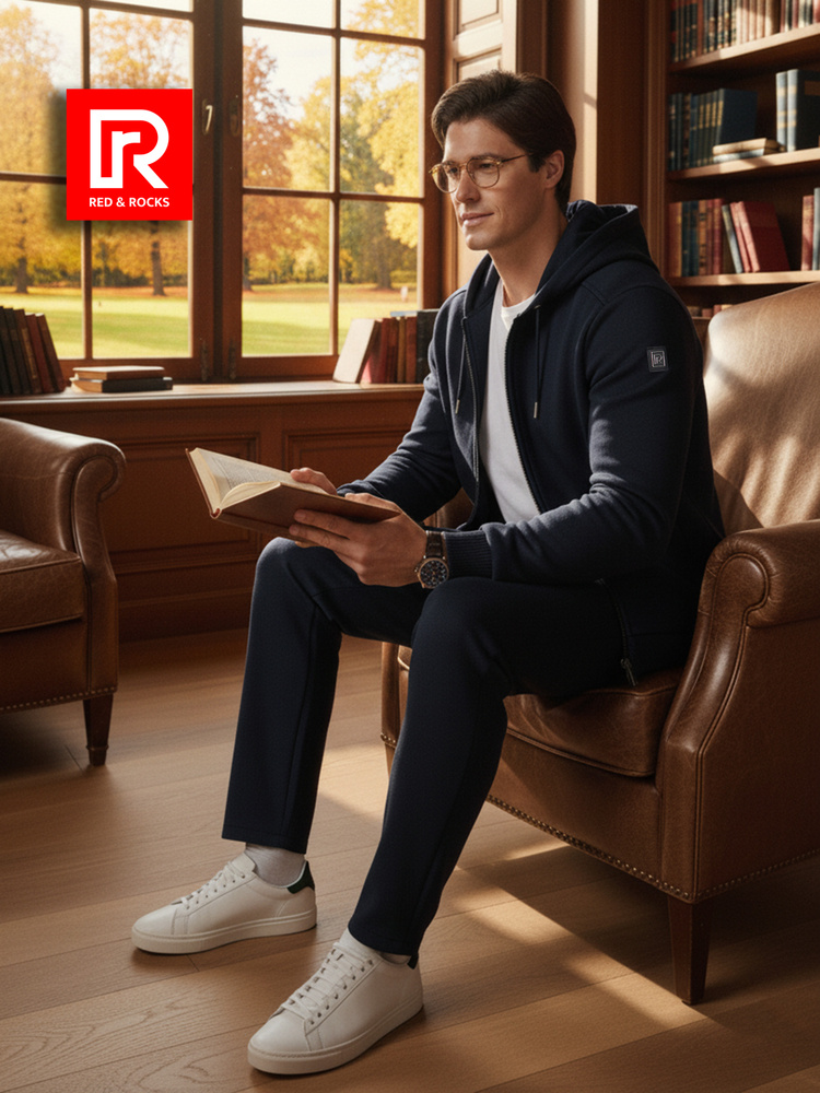 Костюм спортивный Мужской Red-N-Rock'S Повседневный брючный темно-синий, размер 50 Футер ...