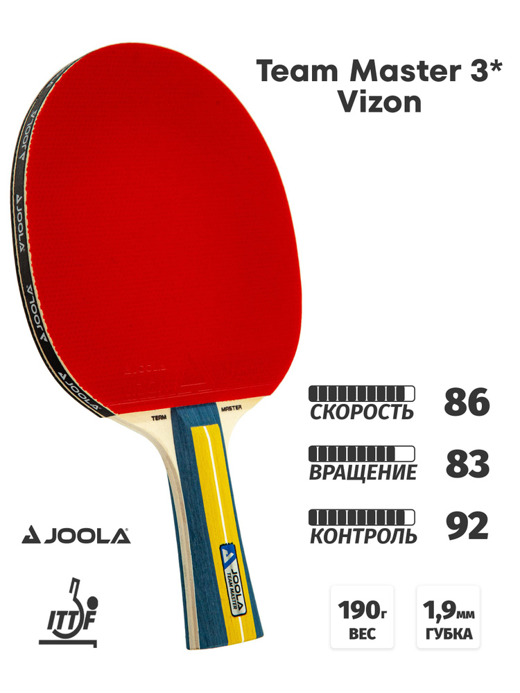 Ракетка для настольного тенниса Joola TEAM MASTER 3* Vizion купить на ...
