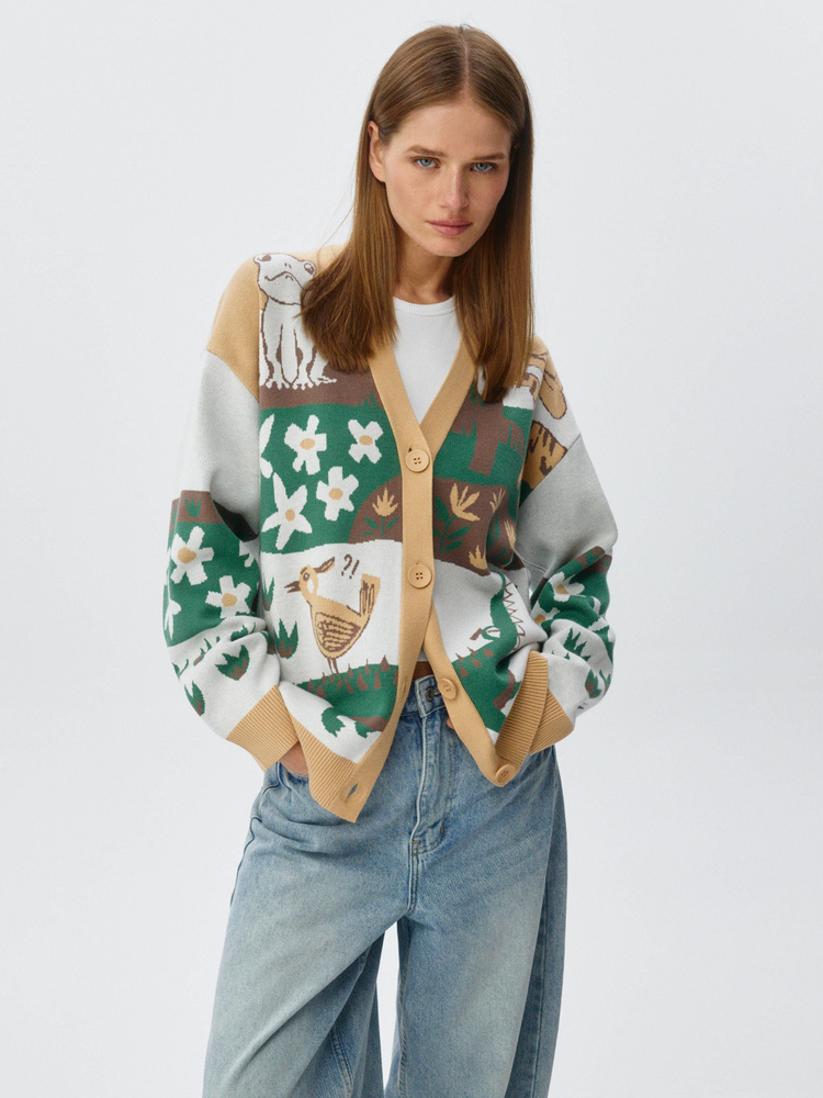 Кардиган Женский SELA бежевый, размер 48 Китай купить c доставкой на OZON по низкой цене ...