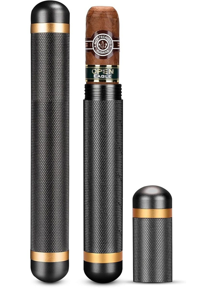 DOULALA Трубка Для Сигар, Алюминиевый Дорожный Футляр Для Одной Сигары купить на OZON по низкой ...