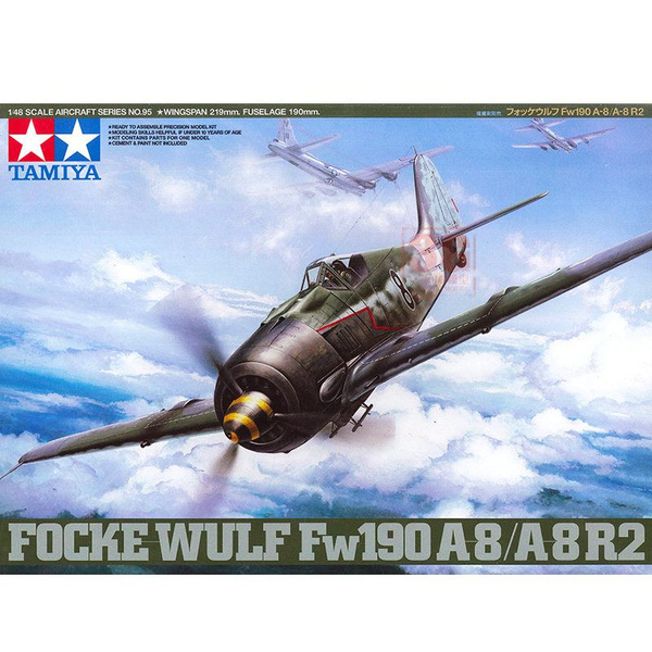TAMIYA 61095 Сборная модель самолета 1/48 Focke-Wulf Fw190 A-8/A-8 R2 ...