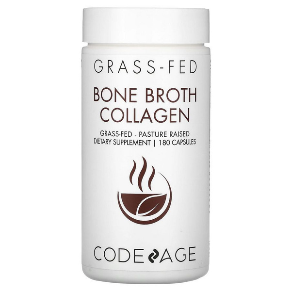 Пищевая добавка Codeage, Bone Broth Collagen, 180 капсул купить на OZON по низкой цене (1572712413)