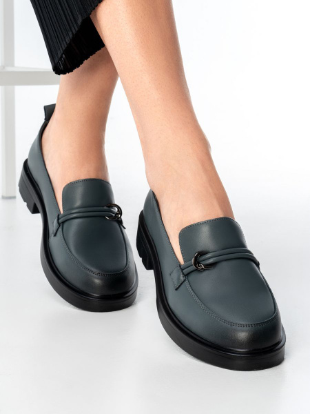 Лоферы Женский Covani синий, серо-голубой, размер 37 Стандартный низкий (до 4 см) На любой сезон ...