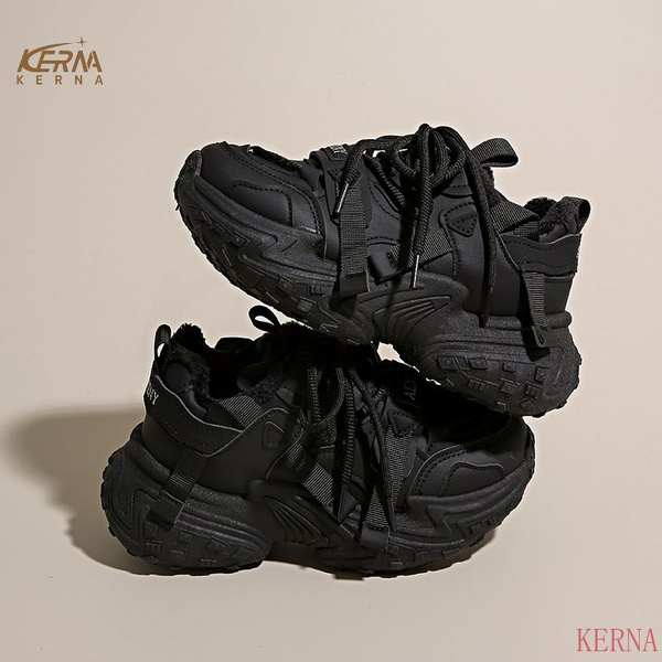 Кроссовки Женский KERNA Натуральная кожа Бег, размер 35 R (средняя) Зима Шнурки Стандартный ...