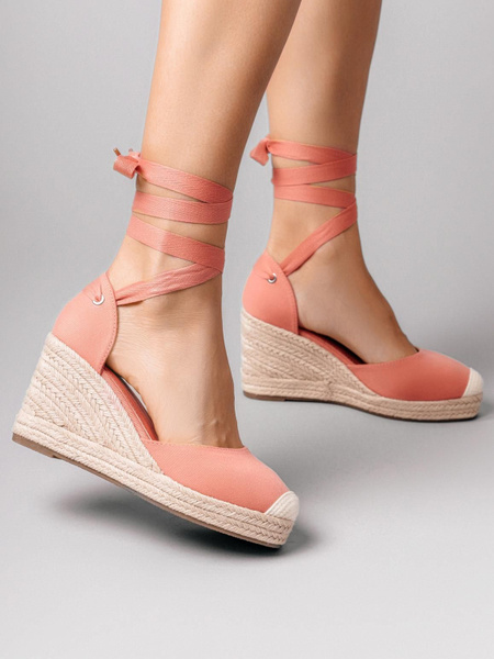 Босоножки Женский Obba Танкетка Текстиль, размер 41 Закрытый нос, Мягкая стелька F Лето Италия ...