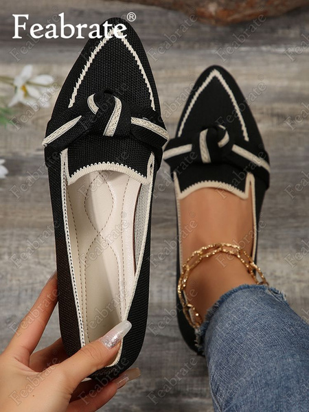 Балетки Женский KERNA Текстиль, размер 41 R (средняя) с острым носом Закрытый нос, Тонкая ...