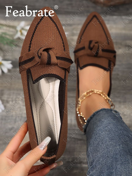 Балетки Женский KERNA Текстиль, размер 37 R (средняя) с острым носом Закрытый нос, Тонкая ...