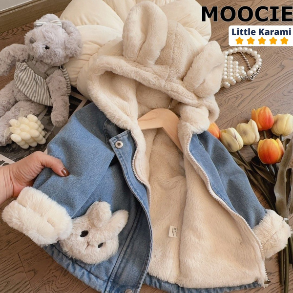 Куртка Девочки, Мальчики MOOCIE синий лацканы Штапель, Деним, размер ...