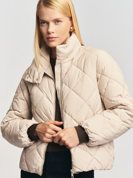 Куртка Женский Zolla слоновая кость Полиэстер, размер 42 Длинный Демисезон Китай купить c ...