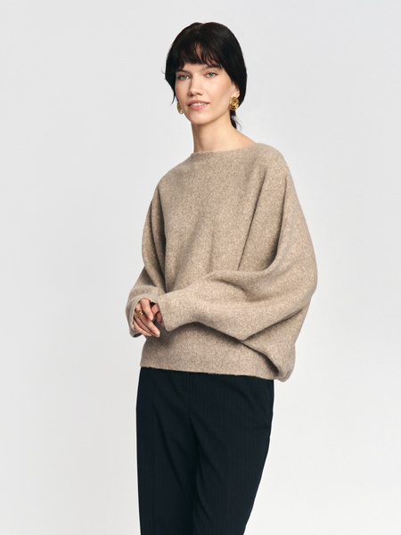 Свитер Женский Zolla бежевый, размер 46, 48 Длинный Китай купить c доставкой на OZON по низкой ...