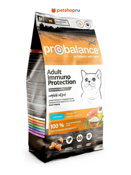 Probalance для кошек, укрепление и поддержание иммунитета, с лососем, 8 кг купить на OZON по ...