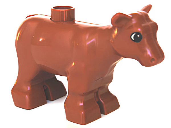 Минифигурка Lego Duplo Cow Baby Calf with Eyes Pattern 6679c01pb02 U ...