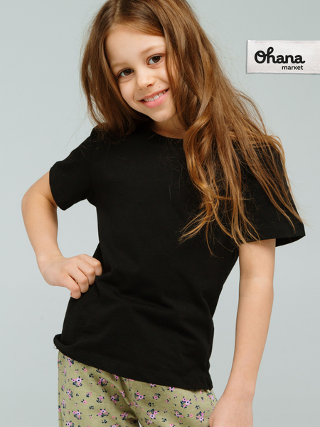Футболка Девочки, Мальчики Ohana kids для спорта черный Короткий ...