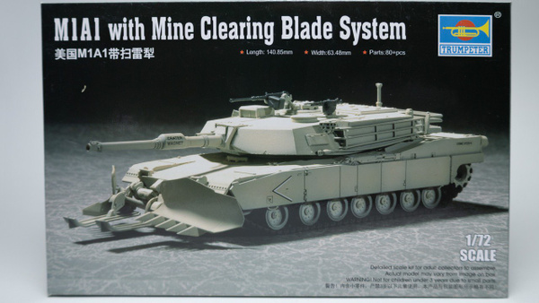 Trumpeter/07277 Сборная модель Танк M1A1 Abrams Mine Clearing Blade ...