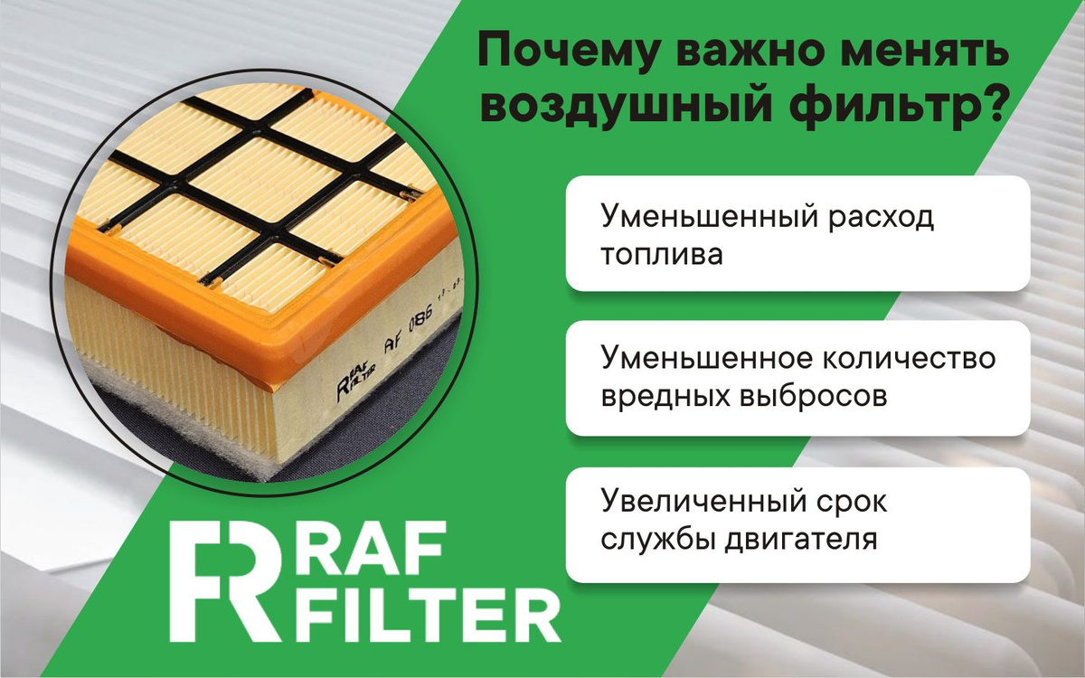 RAF Filter Фильтр воздушный Пылевой арт. AF006, 1 шт. купить на OZON по ...