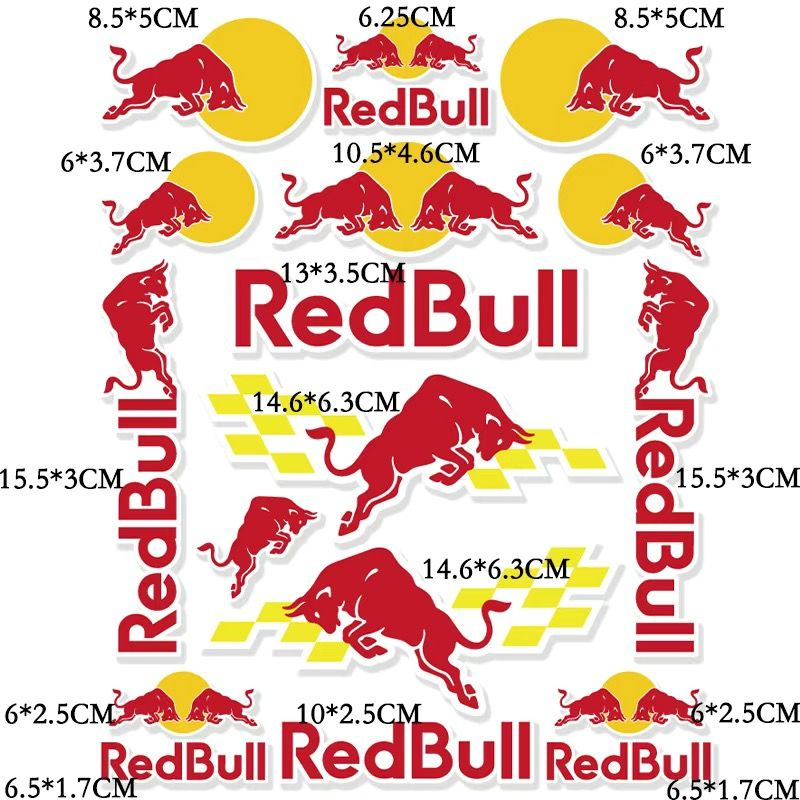 Светоотражающие наклейки Red Bull,наклейки для автомобилей/мотоциклов ...