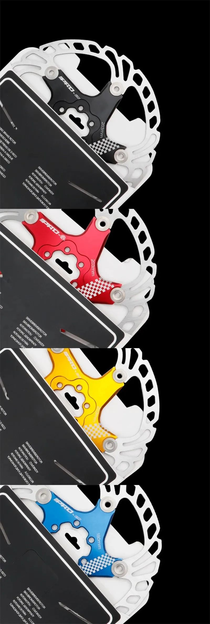 Велосипед IIIPRO 140 160 180 203 мм, ротор дискового тормоза, плавающий, с утолщенным анодом ...