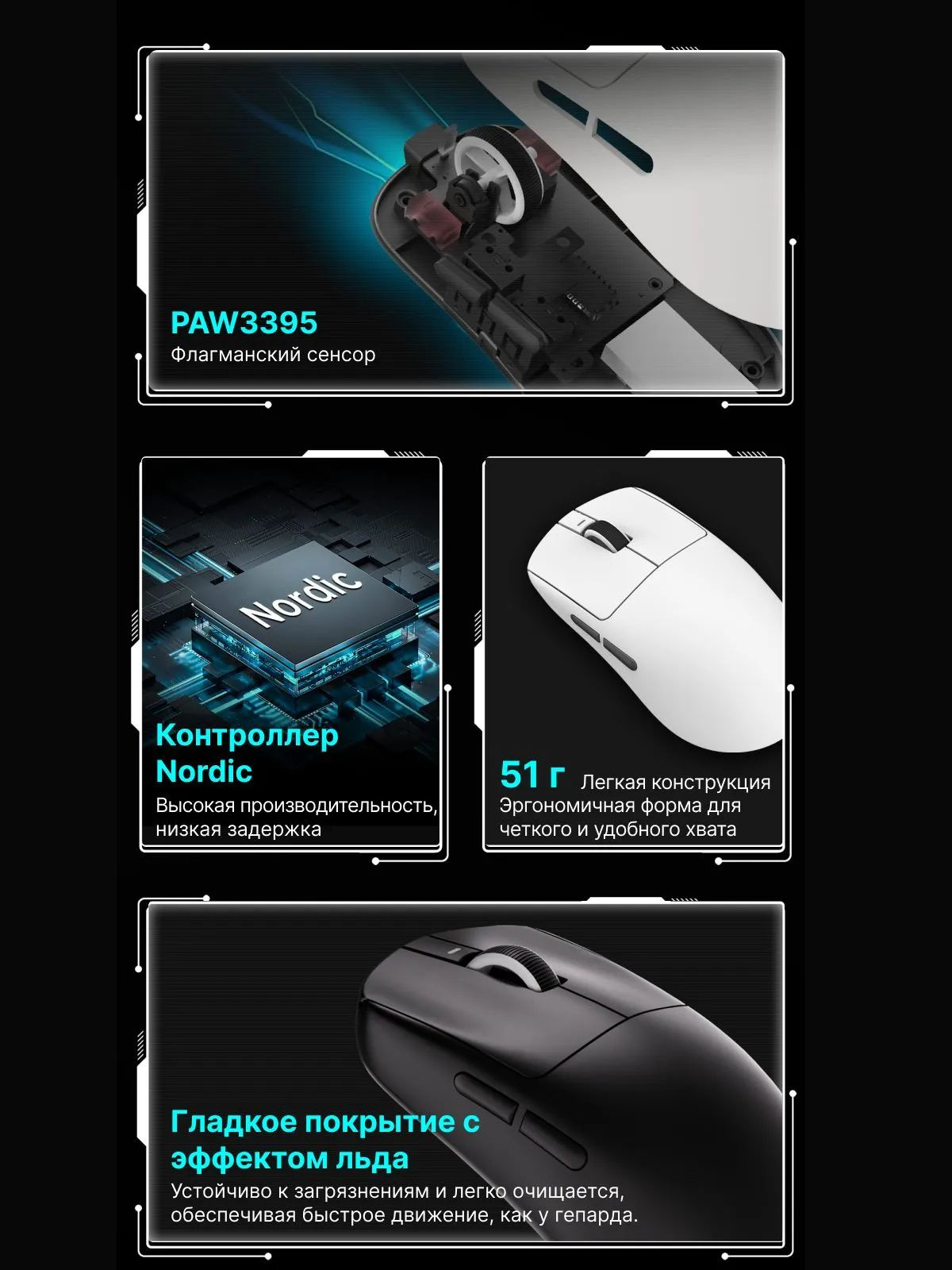 Игровая мышь беспроводная VXE беспроводная R1SE , белый,70271 купить c доставкой на OZON по ...