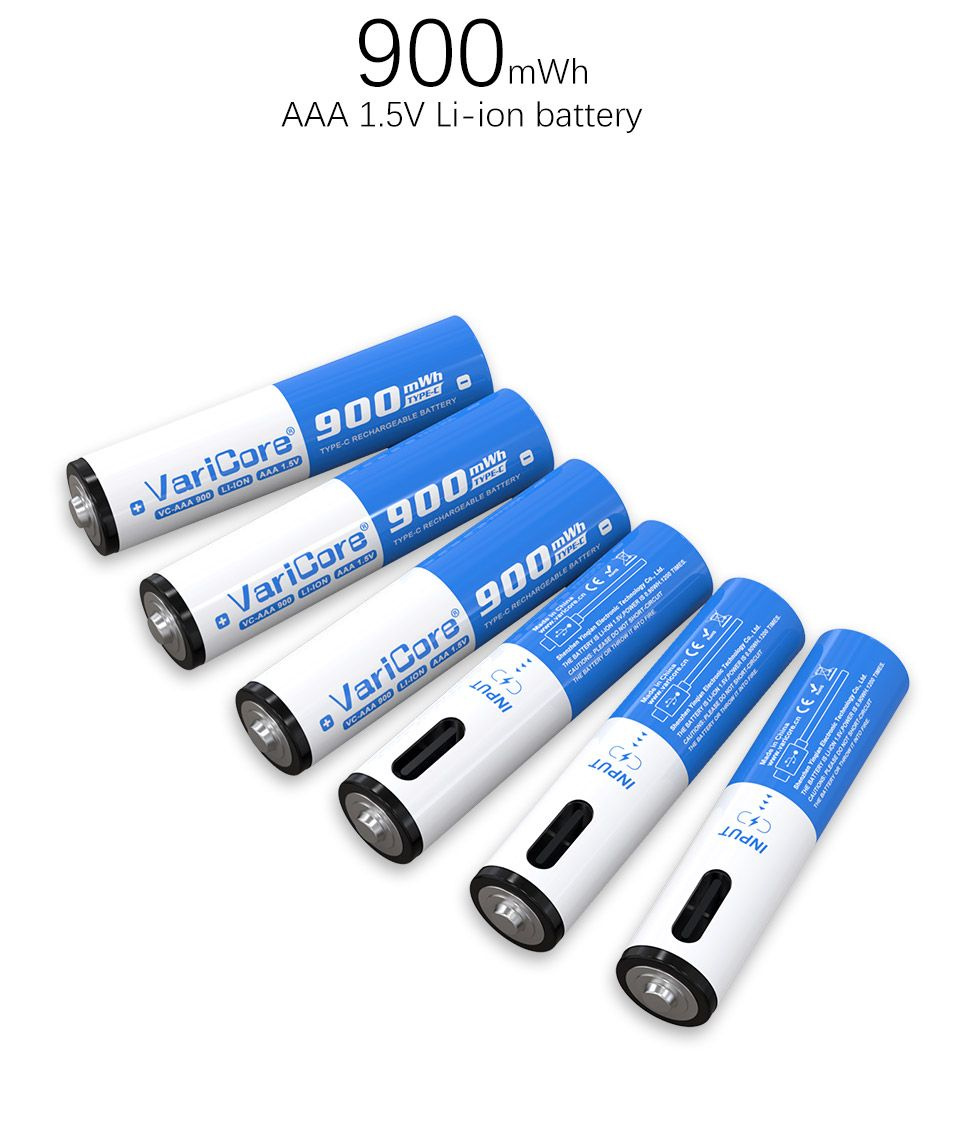 Li-ion battery Аккумулятор AAA 1.5V, 900 мВтч VariCore ,8шт купить на ...