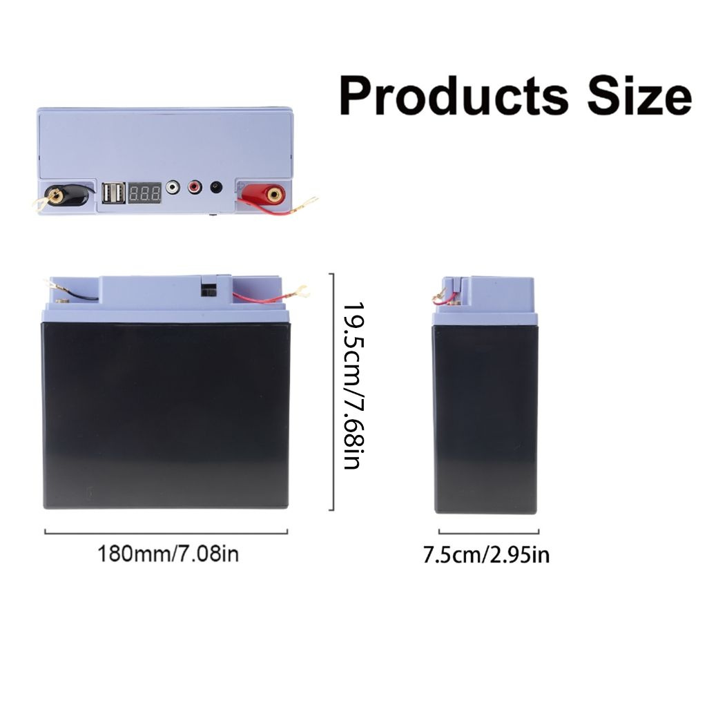 Корпус для аккумулятора 12V 17A с USB, Черный купить на OZON по низкой ...