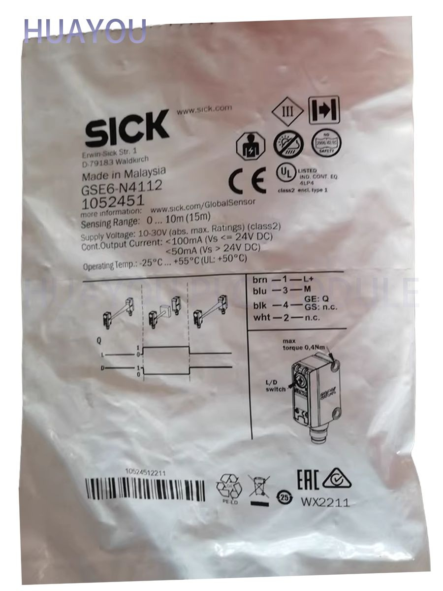 Новый оригинал Фотоэлектрический датчик SICK GSE6-N4112 1052451 купить ...