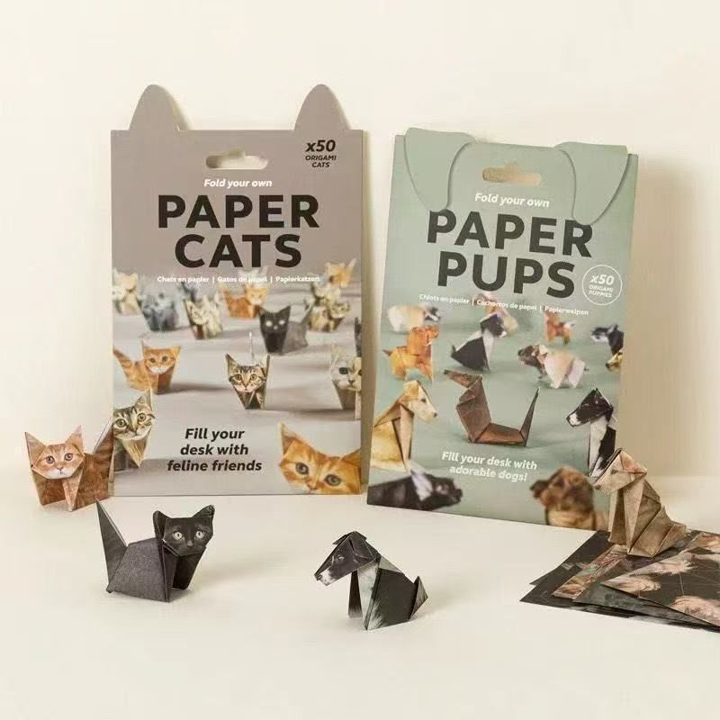 Новые DIY Paper Cats DIY бумажные кошки складные животные кошки 50 шт ...