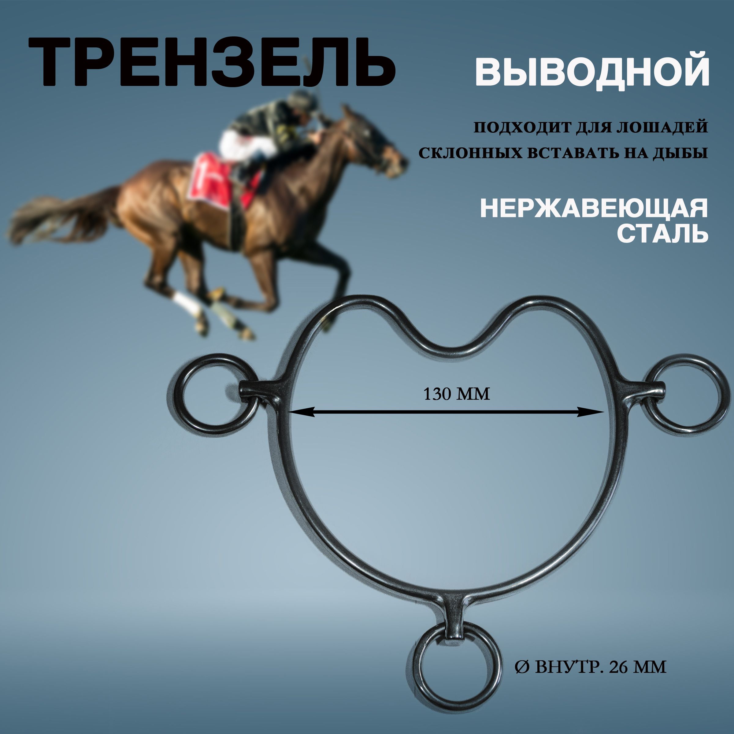 Трензель для лошади 12,5 см, удила для лошадей из нержавеющей стали ...