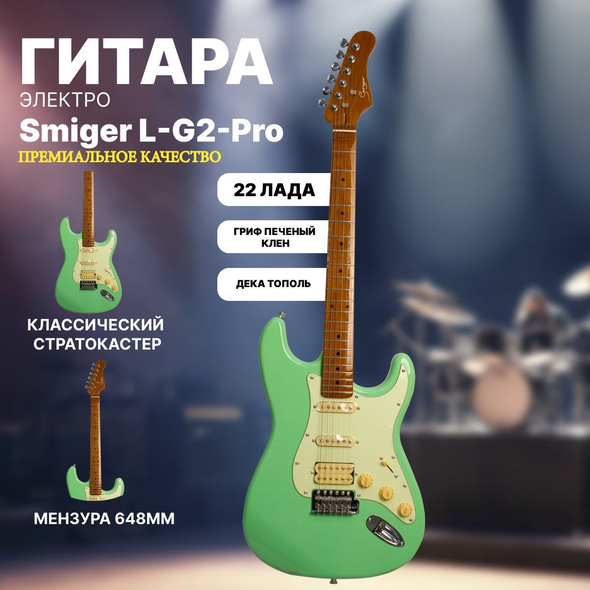 Электрогитара Стратокастер Stratocaster Smiger L-G2-PRO купить на OZON ...